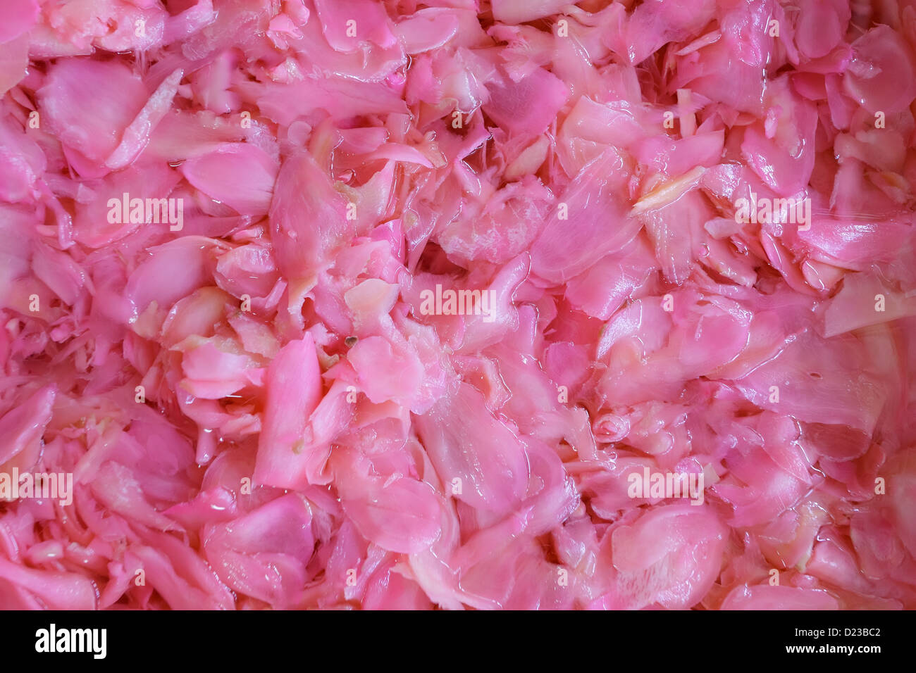 Marinated fresh pink ginger in asian market Stock Photo - Alamy