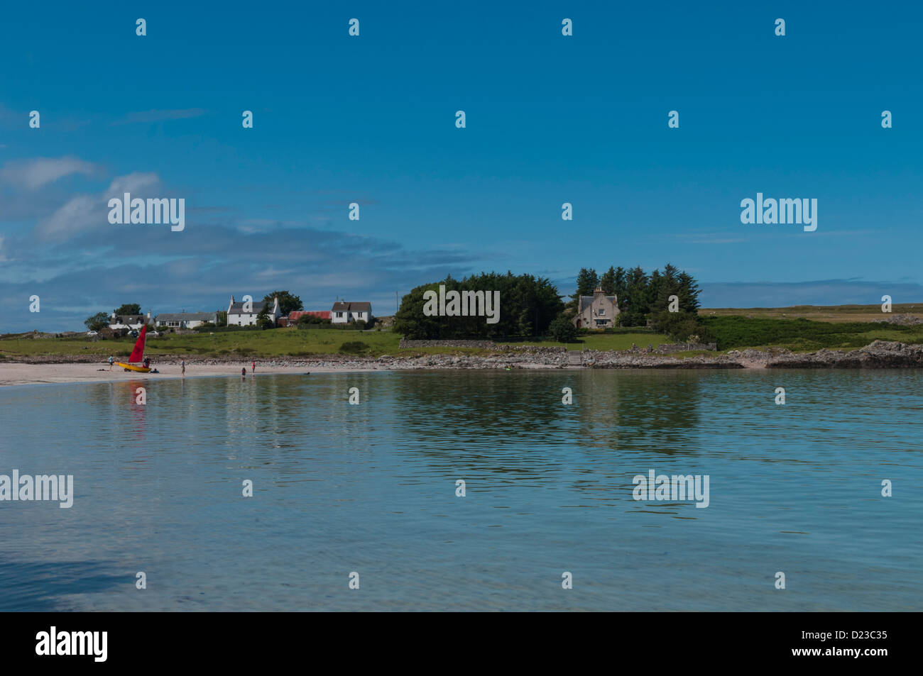 Mellon Udrigle Beach in summer with blue sky nr Laide Ross & Cromarty ...
