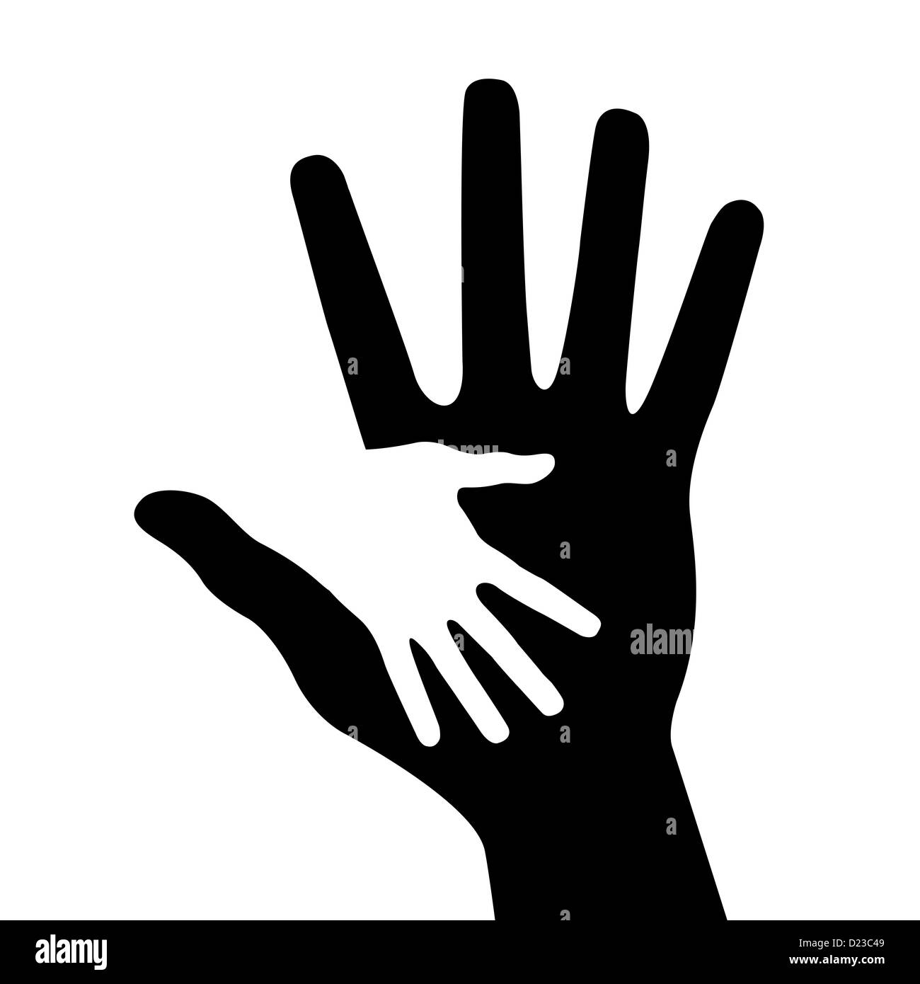 Caring hand illustration Stock Photo - Alamy