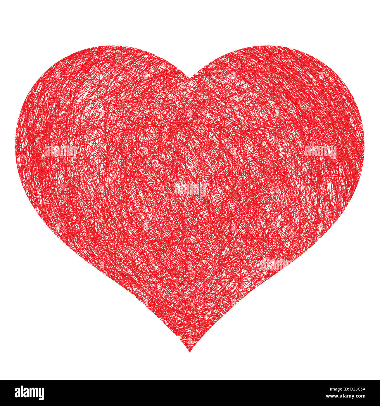 hand drawn red heart Stock Photo - Alamy