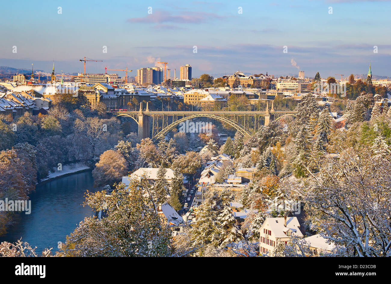 Bern rooftops snow hi-res stock photography and images - Alamy