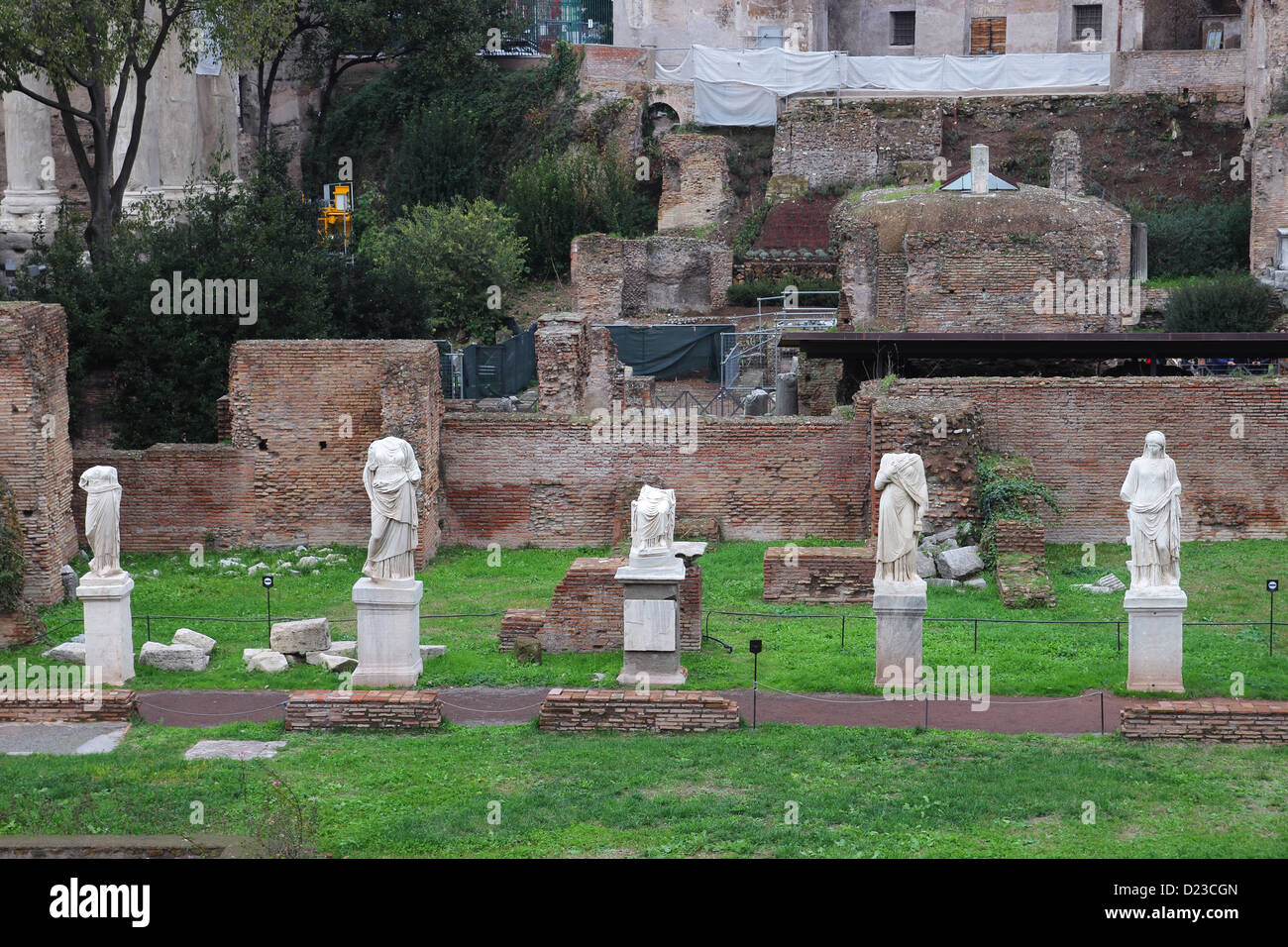 roman statues in the Forum, Rome, Italy Stock Photo - Alamy