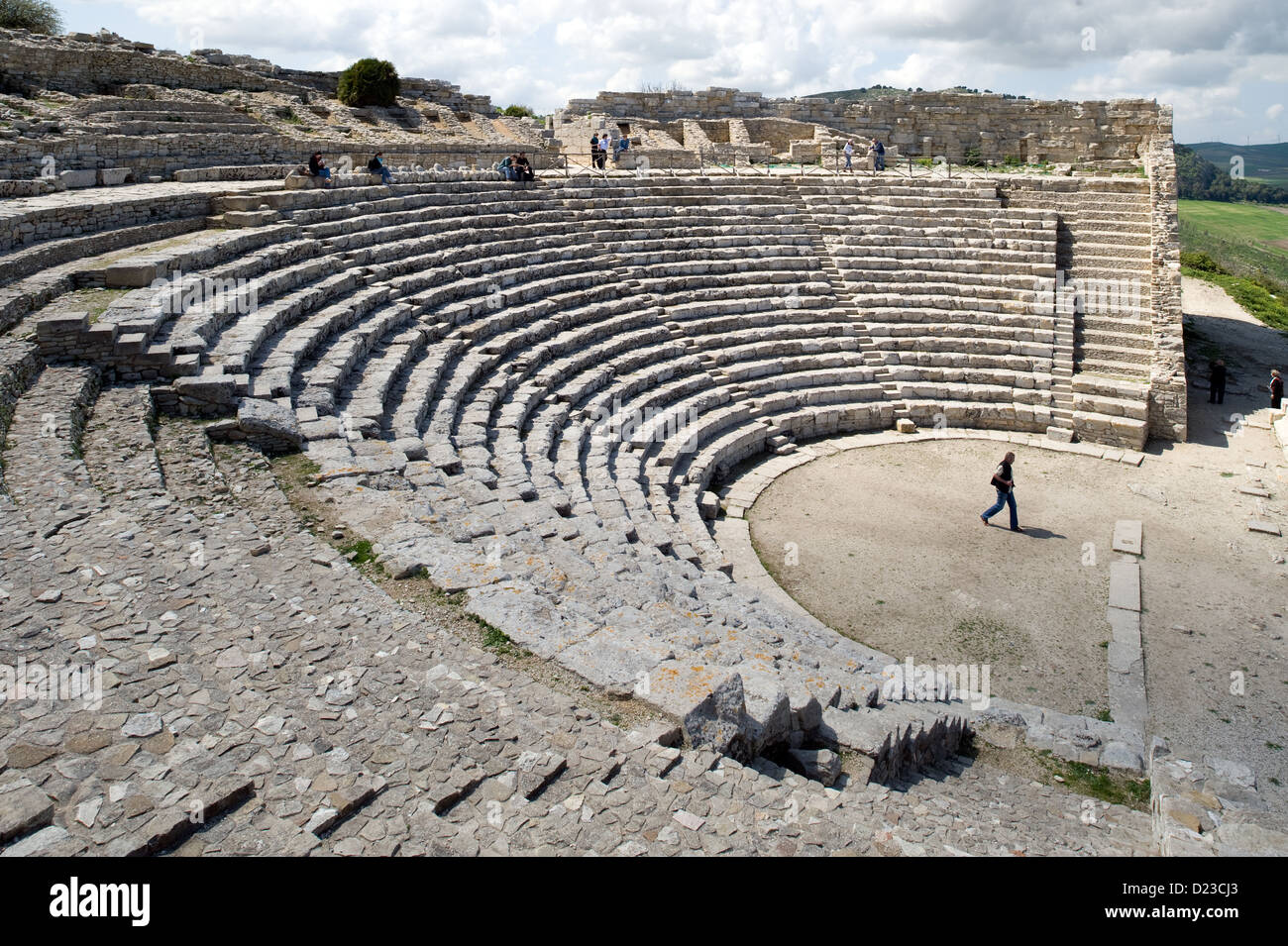 Segesta, Italy, theater of Segesta Stock Photo - Alamy