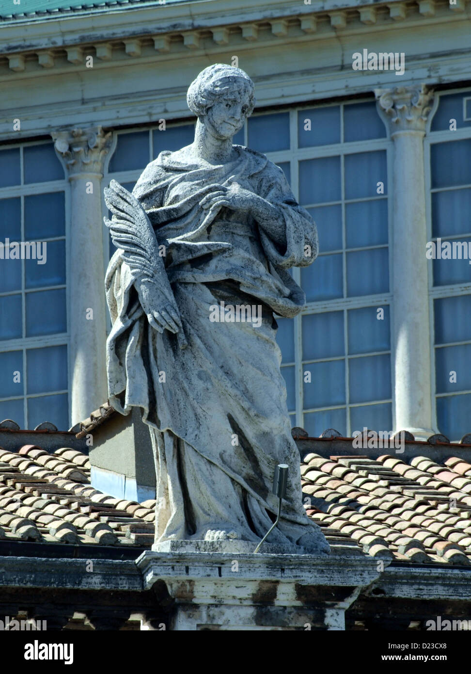 The statues on the colonnades of Saint Peter's Square in Vatican City ...