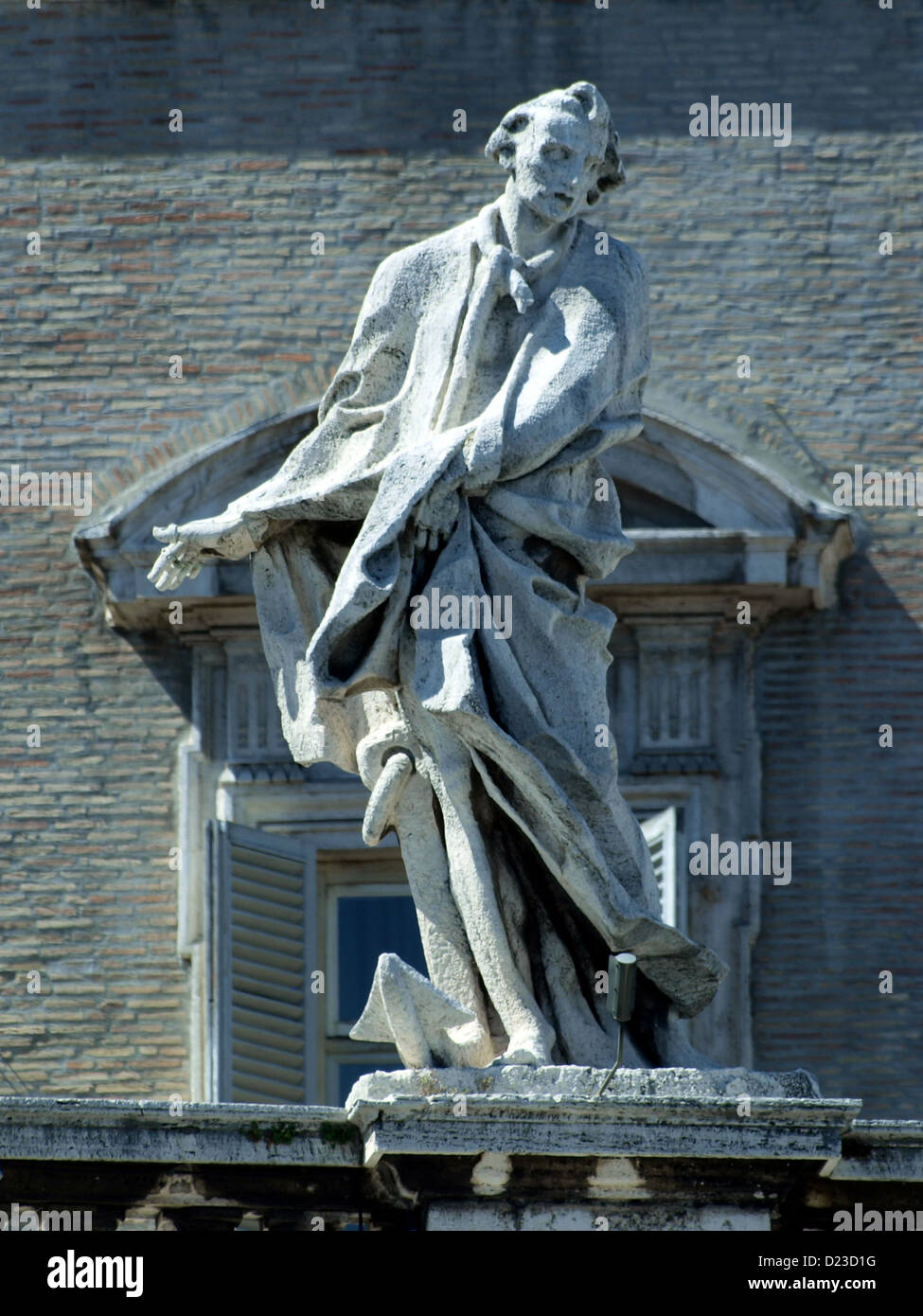 The statues on the colonnades of Saint Peter's Square in Vatican City ...