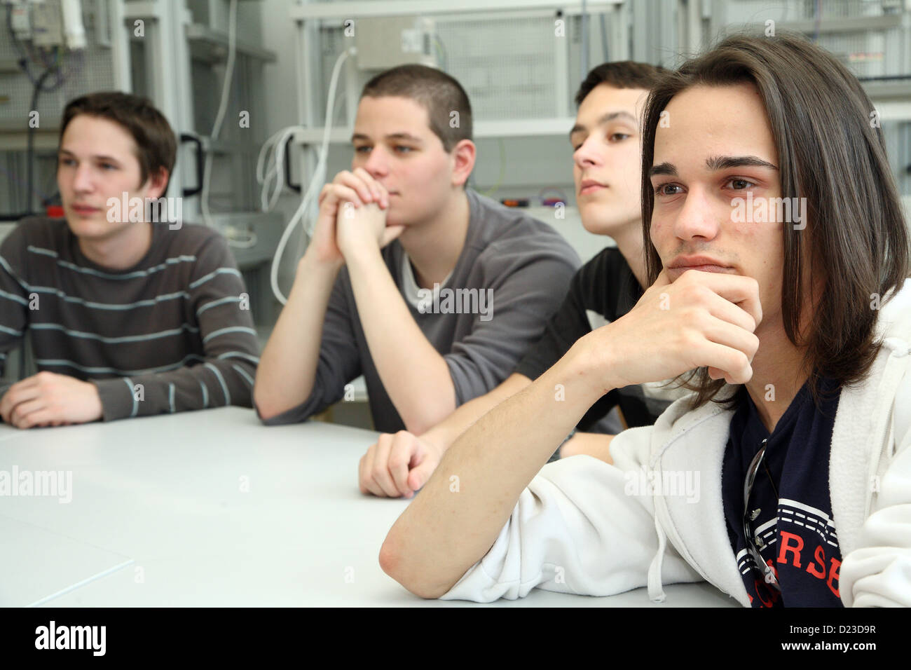 Berlin, Germany, apprentices in the theoretical lessons Stock Photo - Alamy