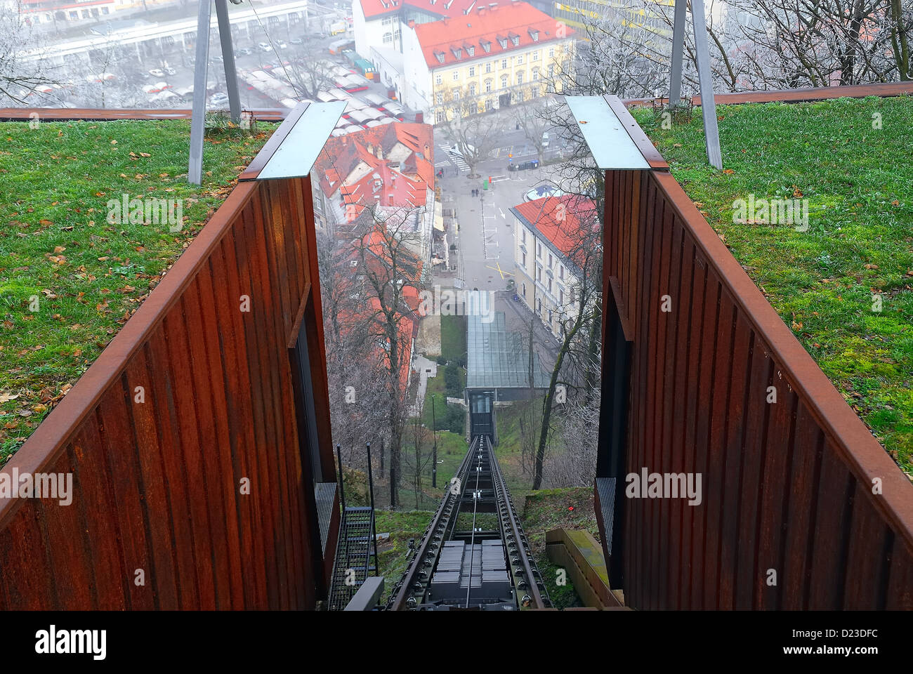 Ljubljana castle funicular hi-res stock photography and images - Alamy