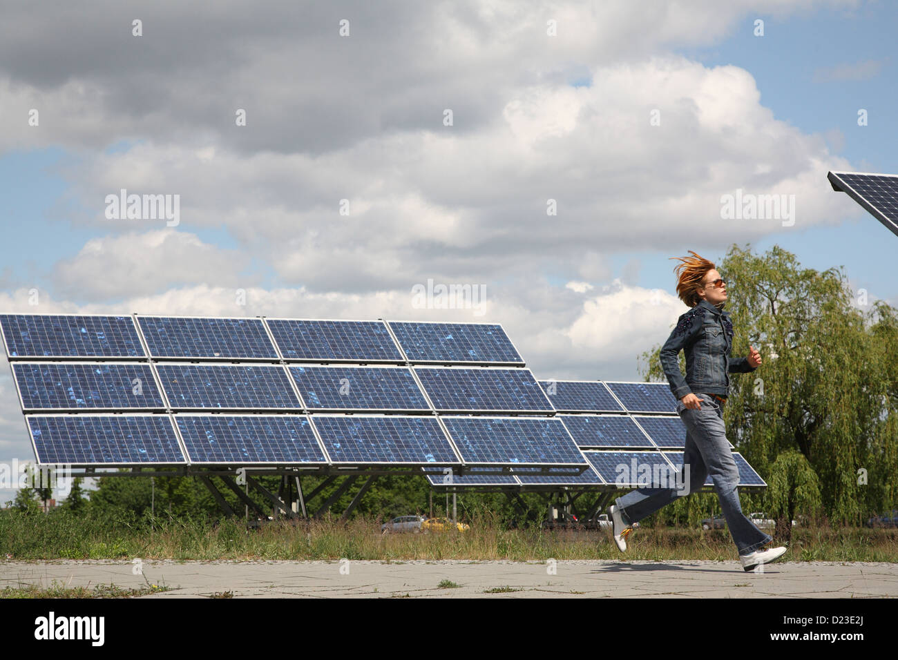 Berlin, Germany, solar cells in Adlershof Stock Photo - Alamy