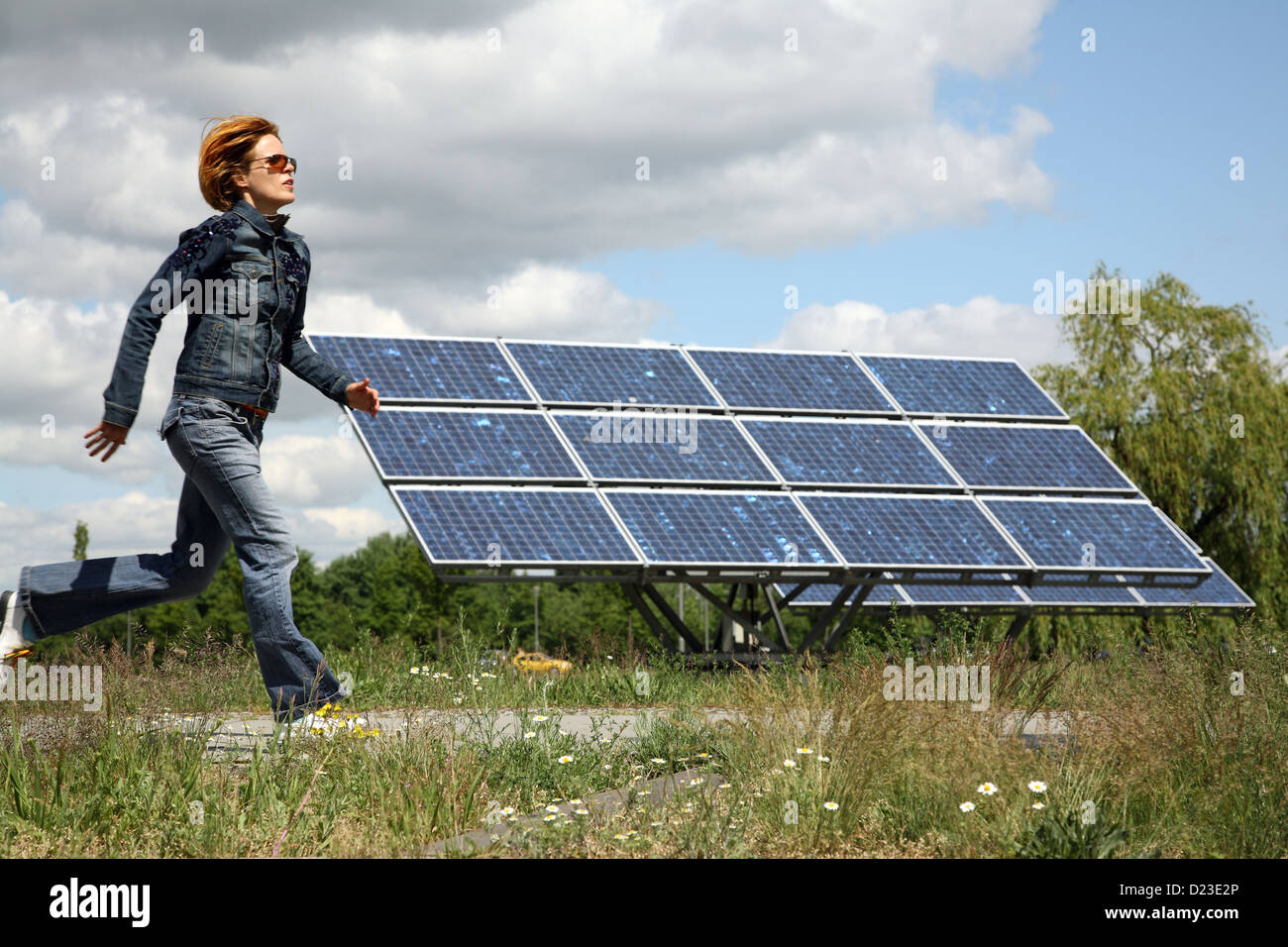 Berlin, Germany, solar cells in Adlershof Stock Photo - Alamy