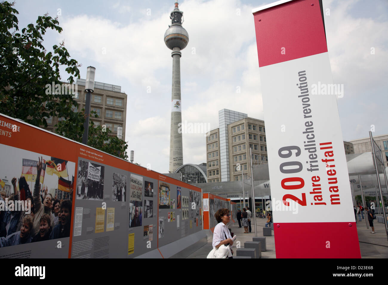 Berlin, Germany, Peaceful Revolution exhibition at Alexanderplatz Stock ...