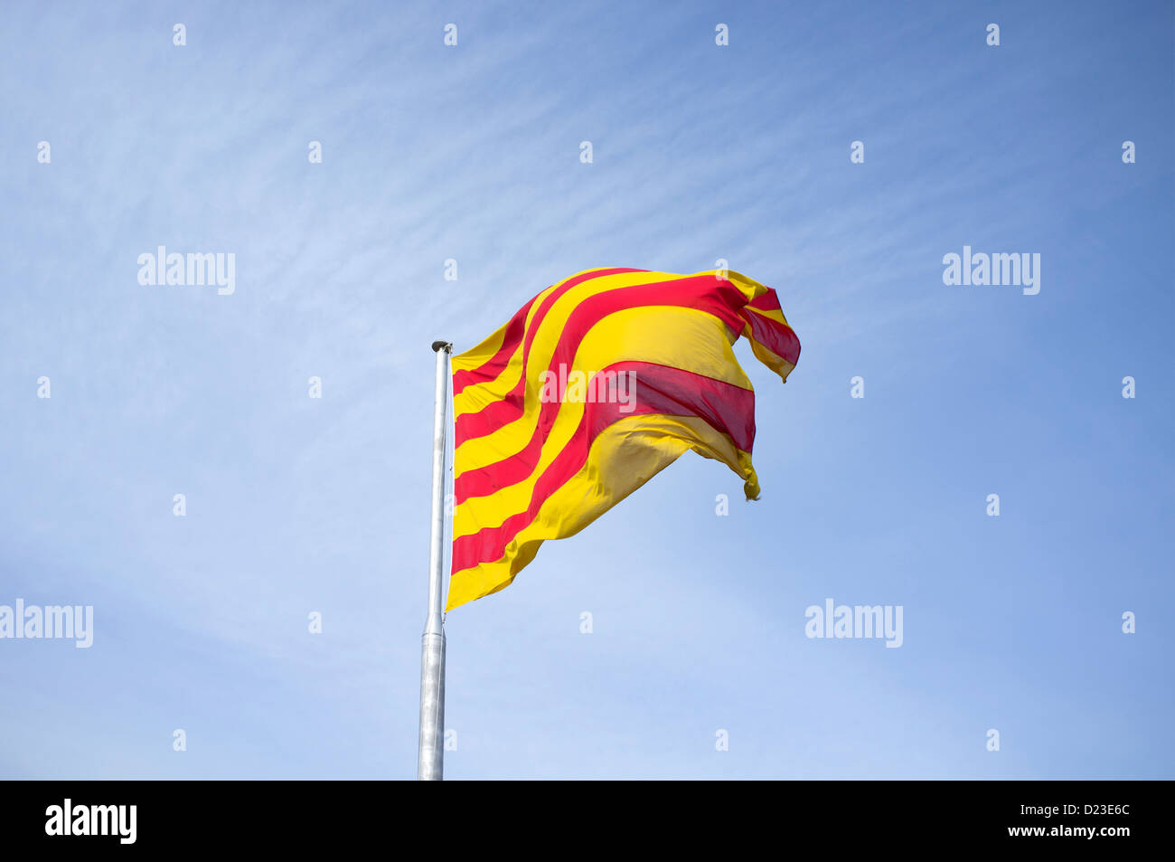The Catalonian flag, La Senyera Stock Photo - Alamy