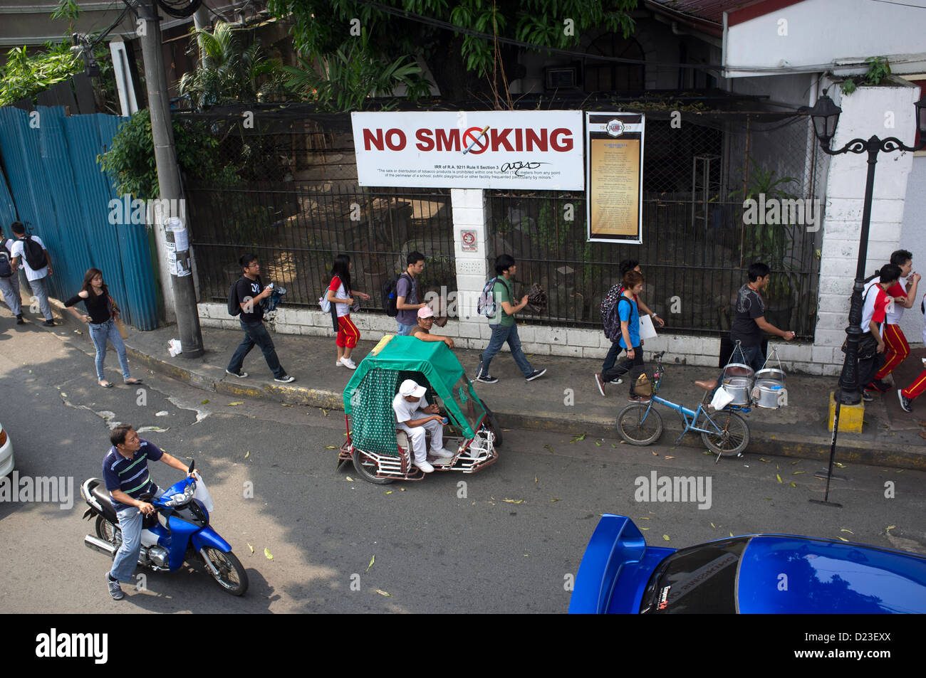 School with No Smoking Sign Manila Stock Photo - Alamy