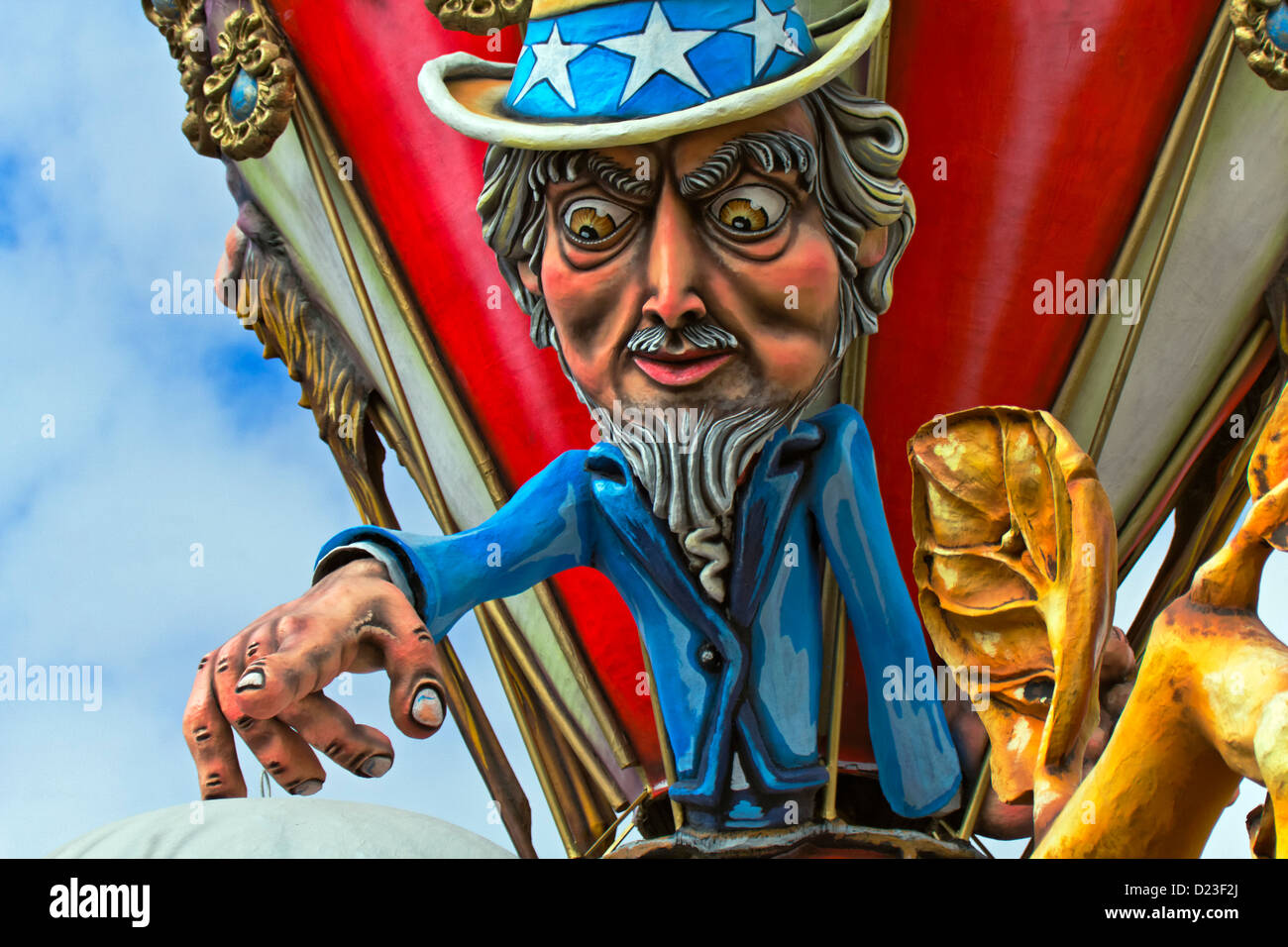 Uncle Sam on a Carnival Float during a famous and Traditionsl Carnival ...