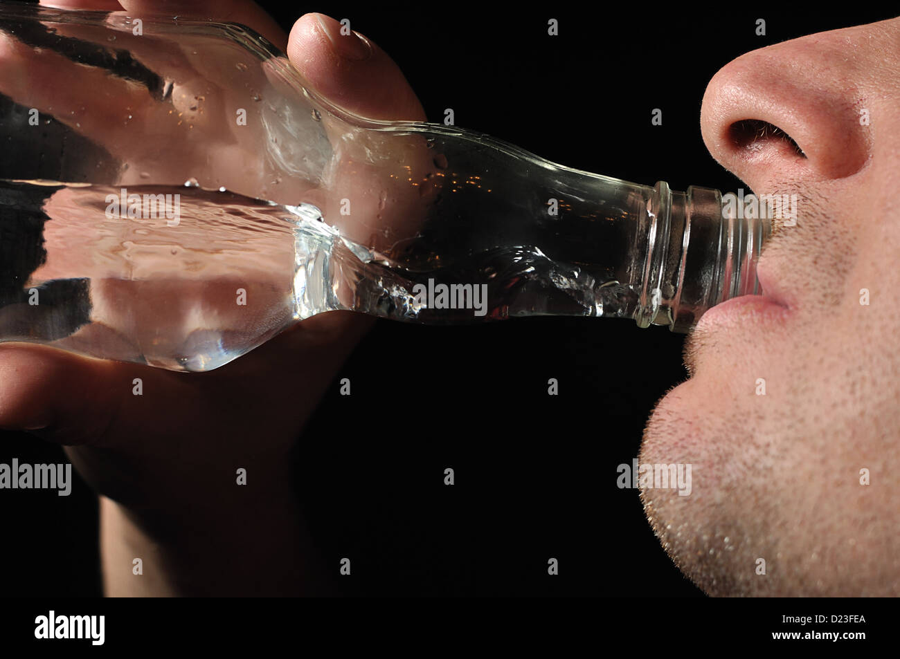 Man drinks vodka. Alcoholic Stock Photo - Alamy