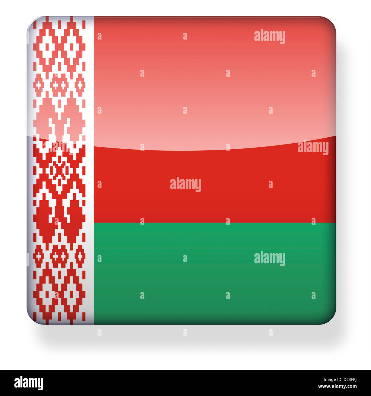 Belarus flag as an app icon. Clipping path included Stock Photo - Alamy