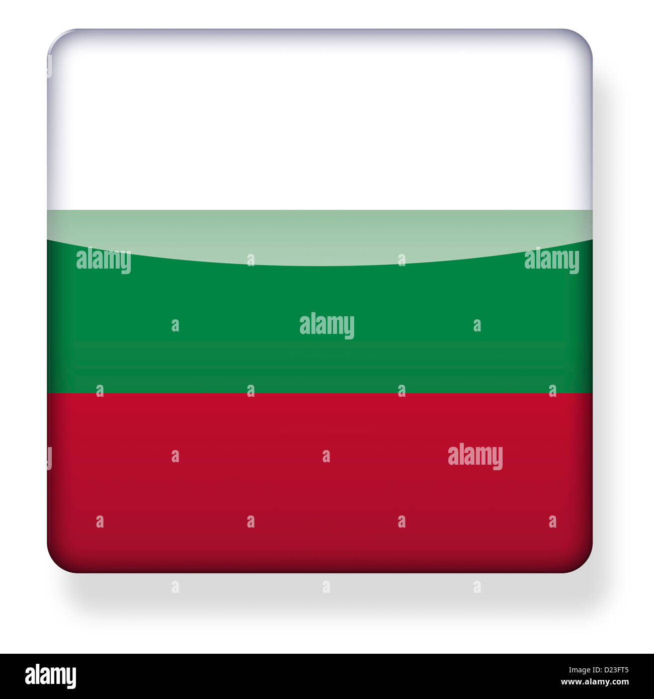 Bulgaria flag as an app icon. Clipping path included Stock Photo - Alamy