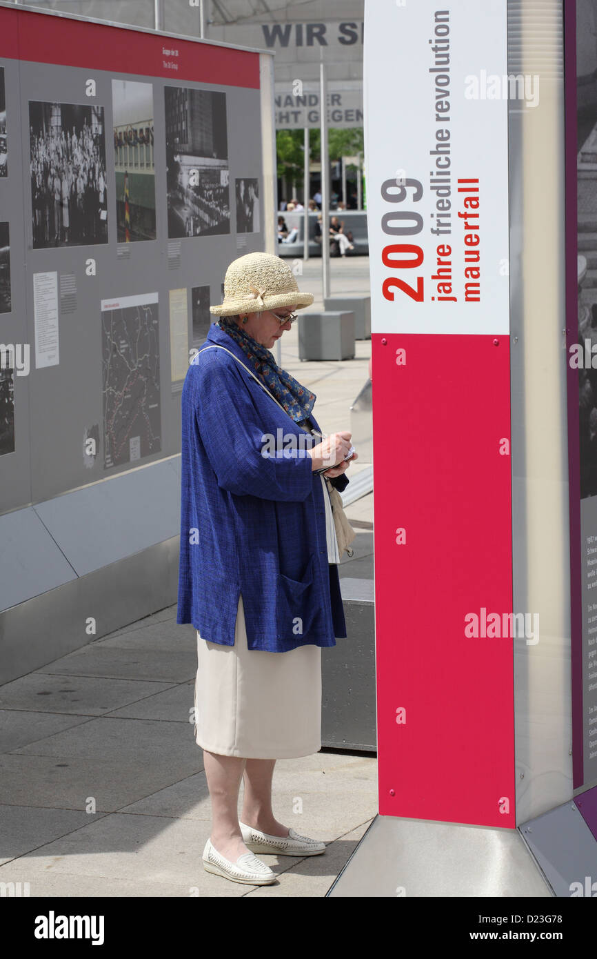 Berlin, Germany, Peaceful Revolution exhibition at Alexanderplatz Stock ...