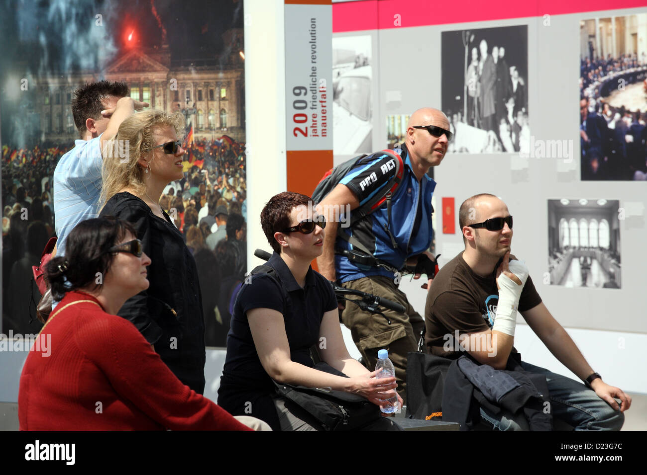 Berlin, Germany, Peaceful Revolution exhibition at Alexanderplatz Stock ...