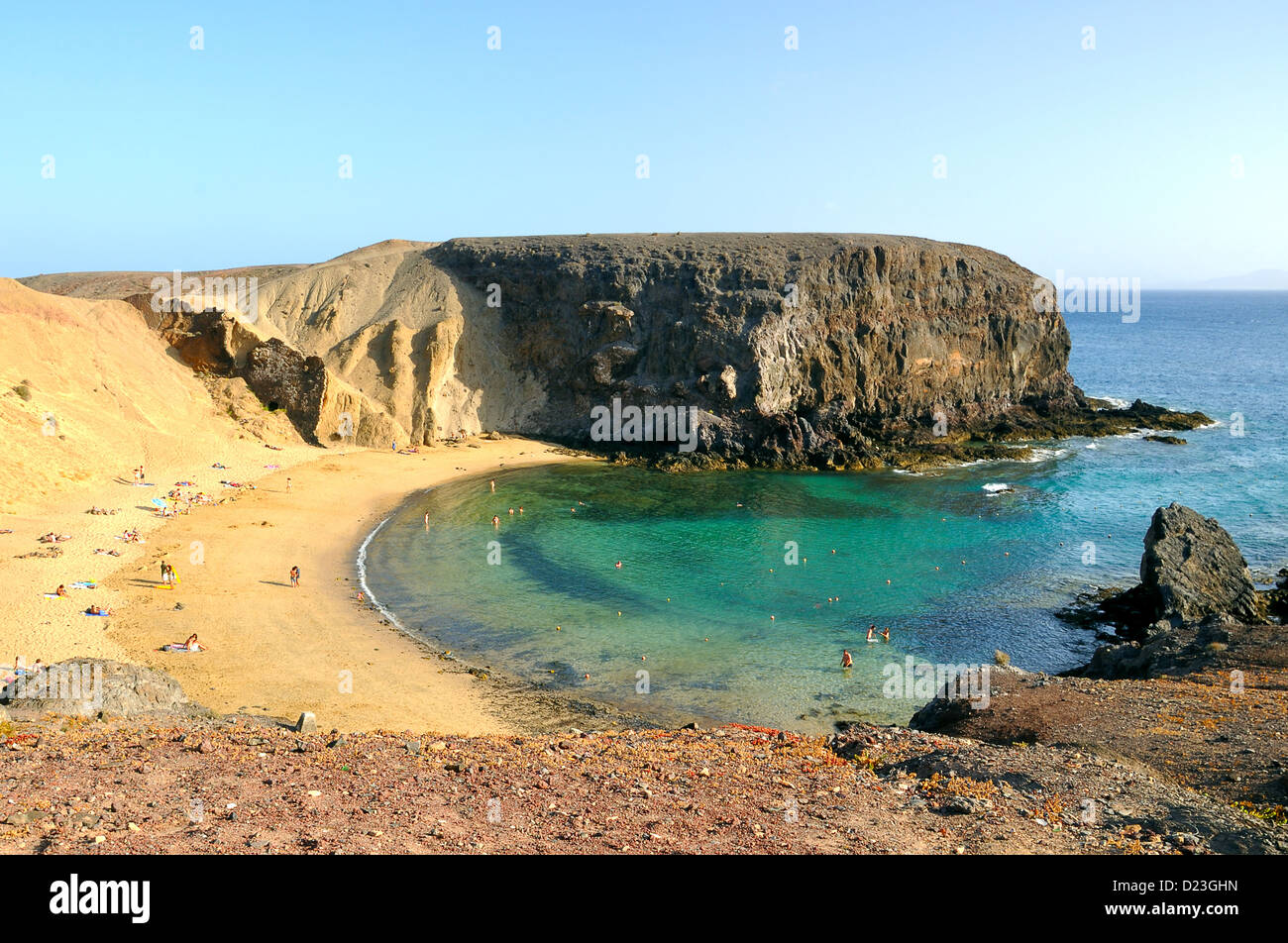 Papagayo beach at Lanzarote Stock Photo - Alamy