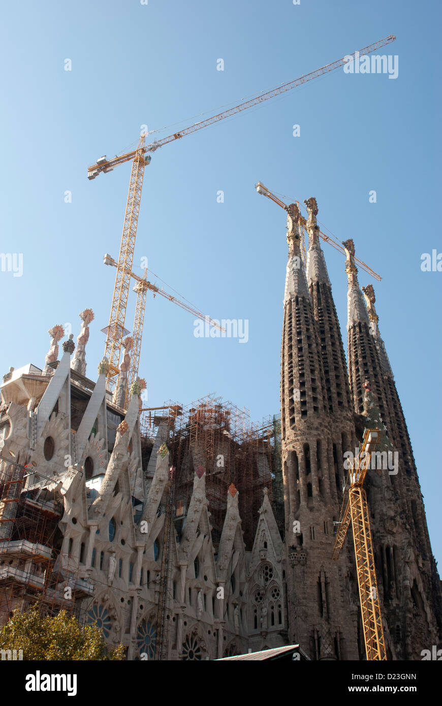 Sagrada Família cathedral church by Gaudí of Barcelona under ...