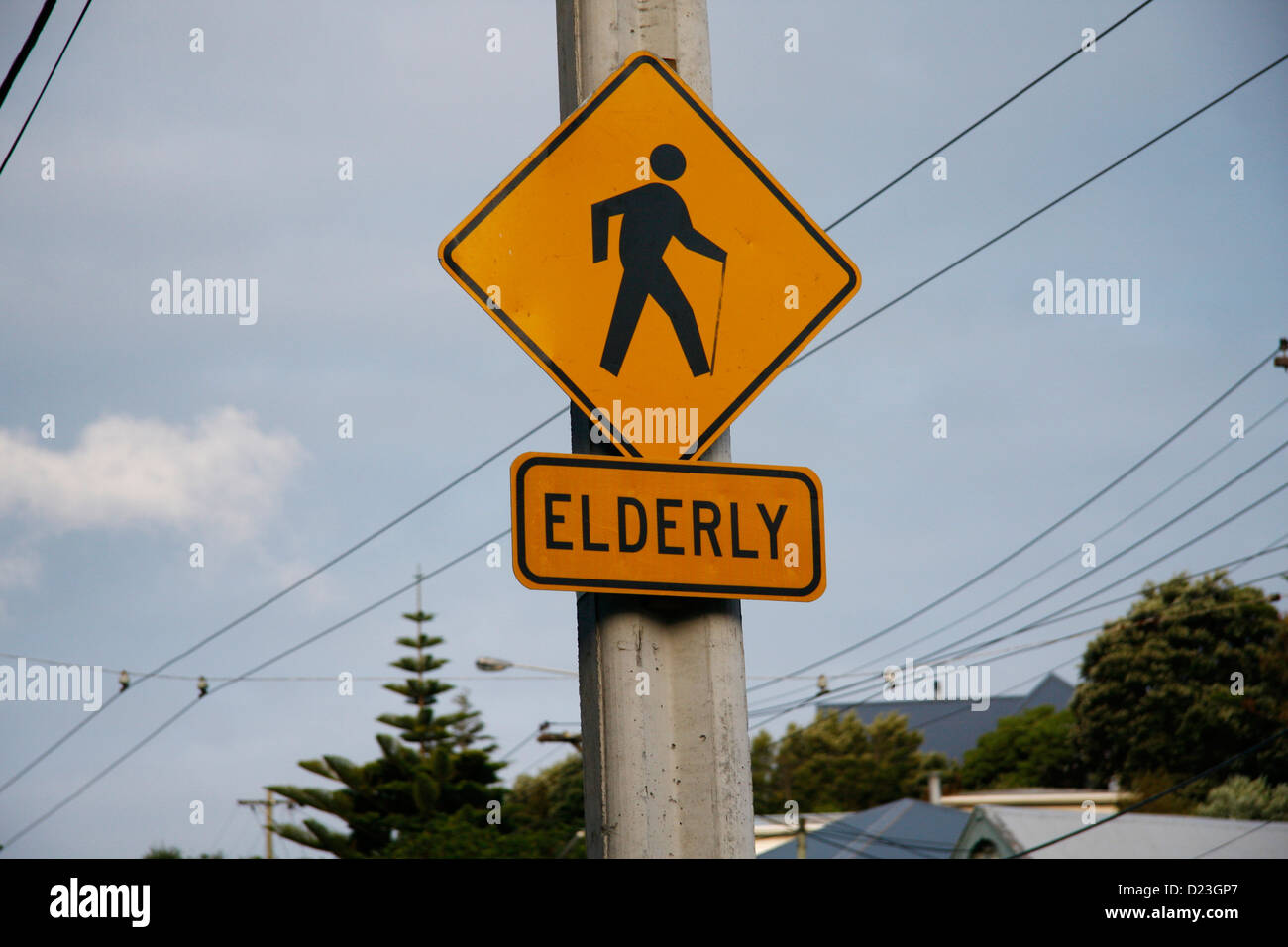 Elderly Crossing Sign High Resolution Stock Photography and Images - Alamy