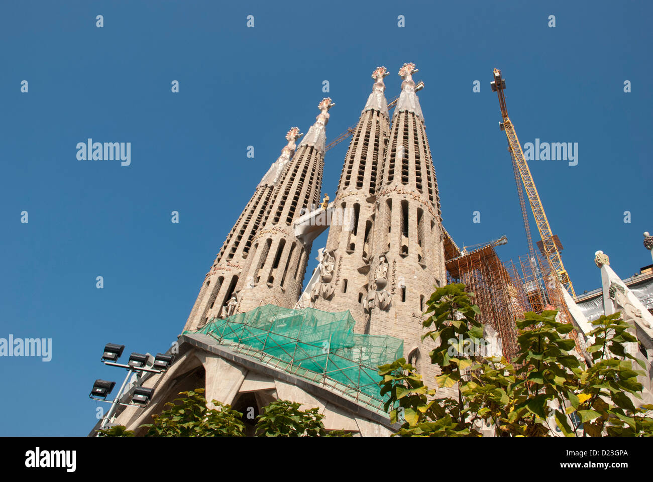 Sagrada Família cathedral church by Gaudí of Barcelona under ...