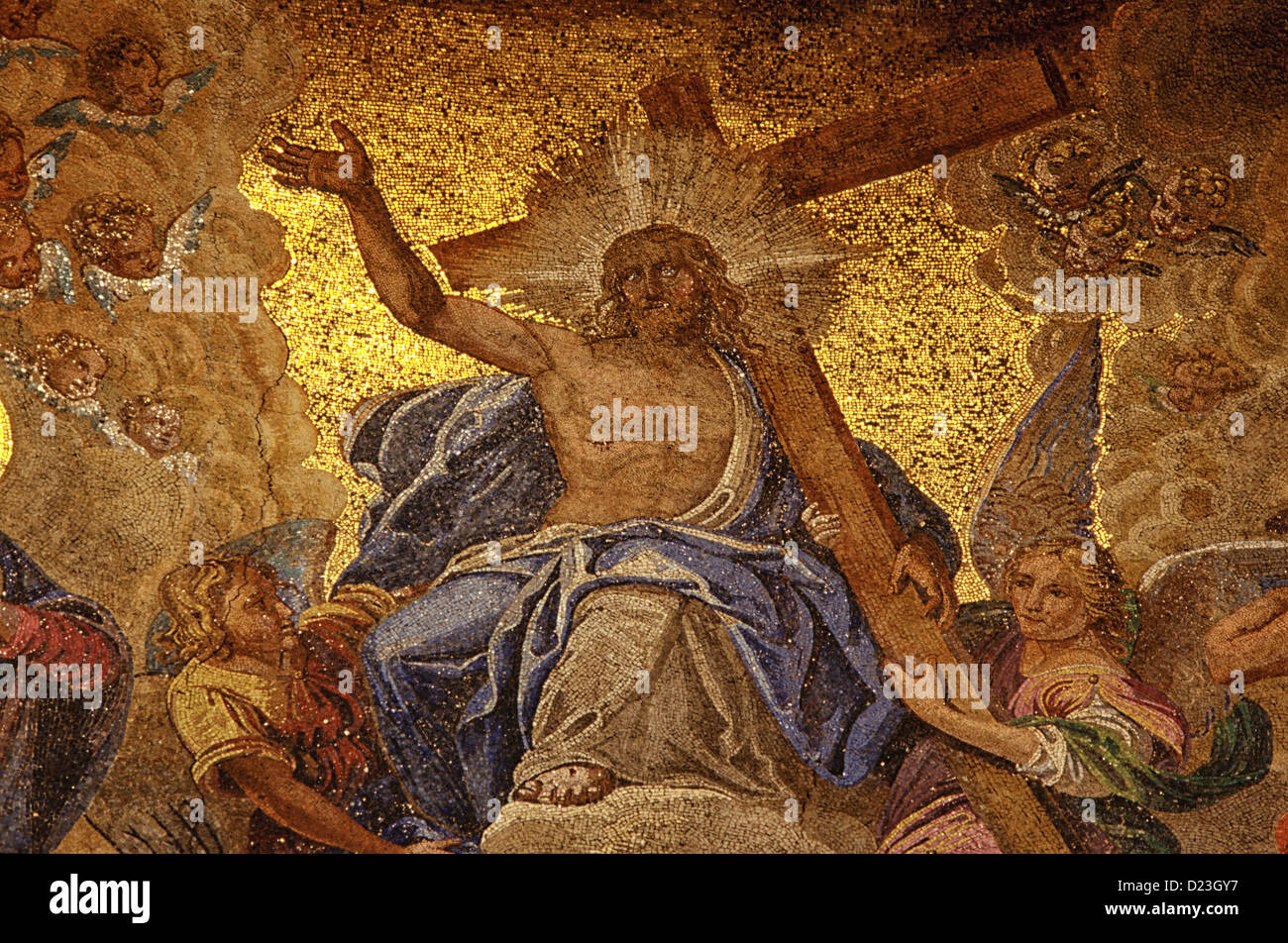 Christ Enthroned Flanked By Angels