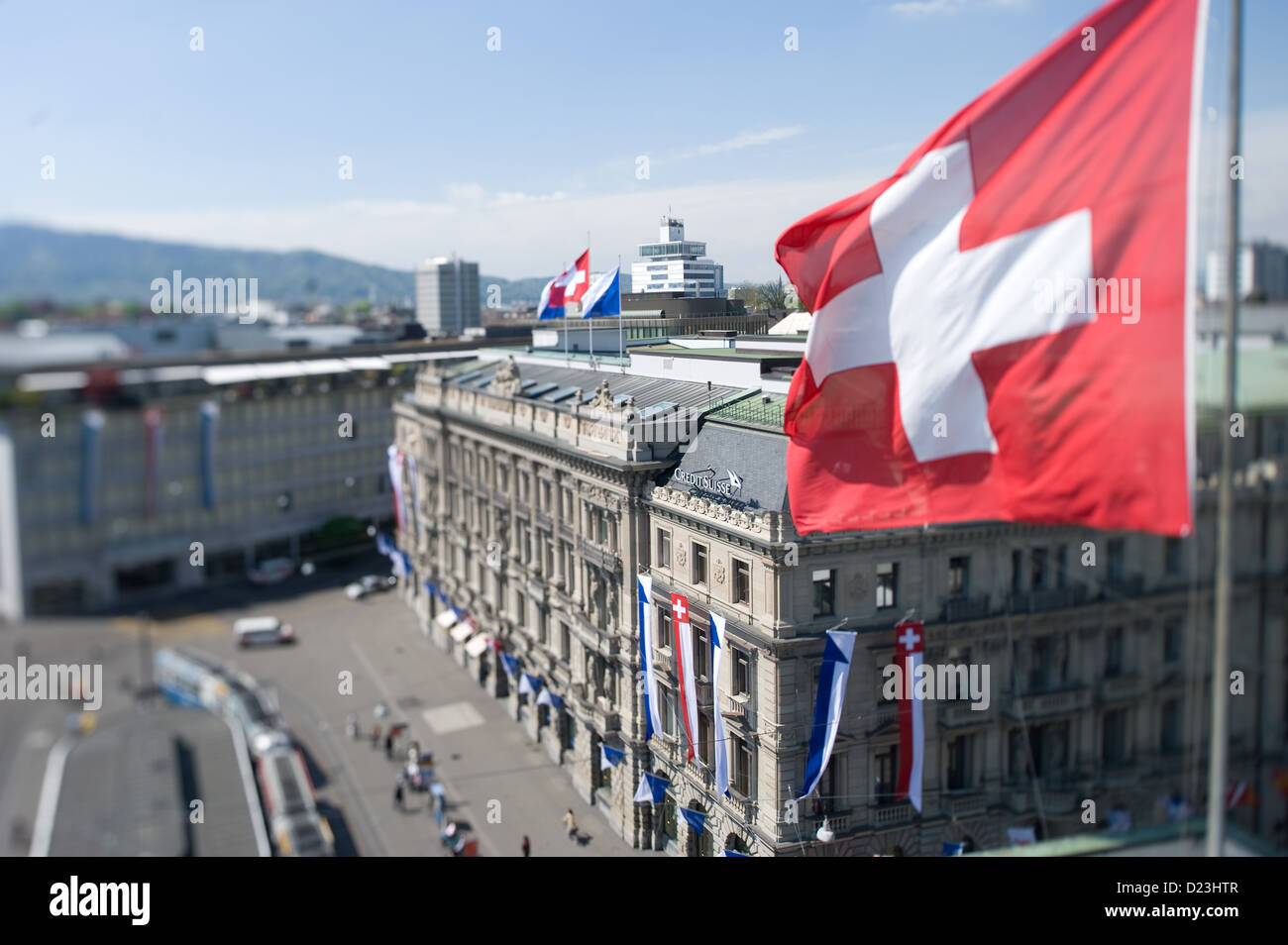 Zurich, Switzerland, UBS Bank and Credit Suisse Paradeplatz Stock Photo ...