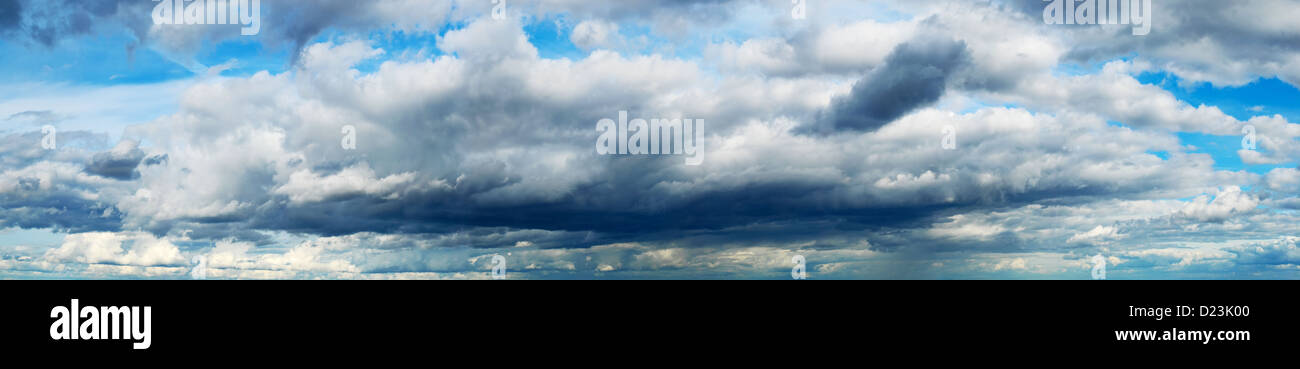 Rain will begin soon. Panorama with a rainy cloud Stock Photo - Alamy