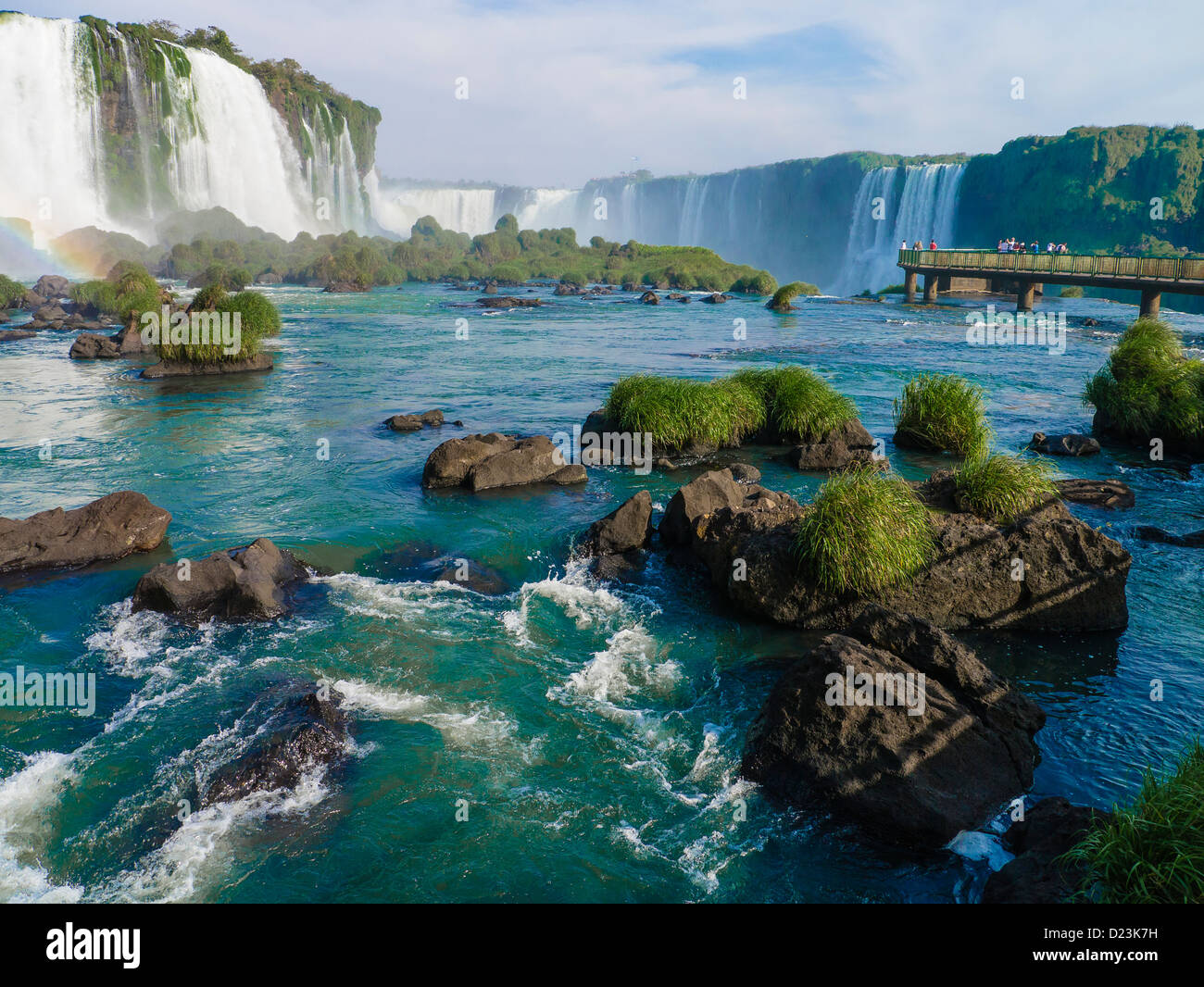 Foz de Iguazu on the Brazilian side of the border with Argentina. A ...