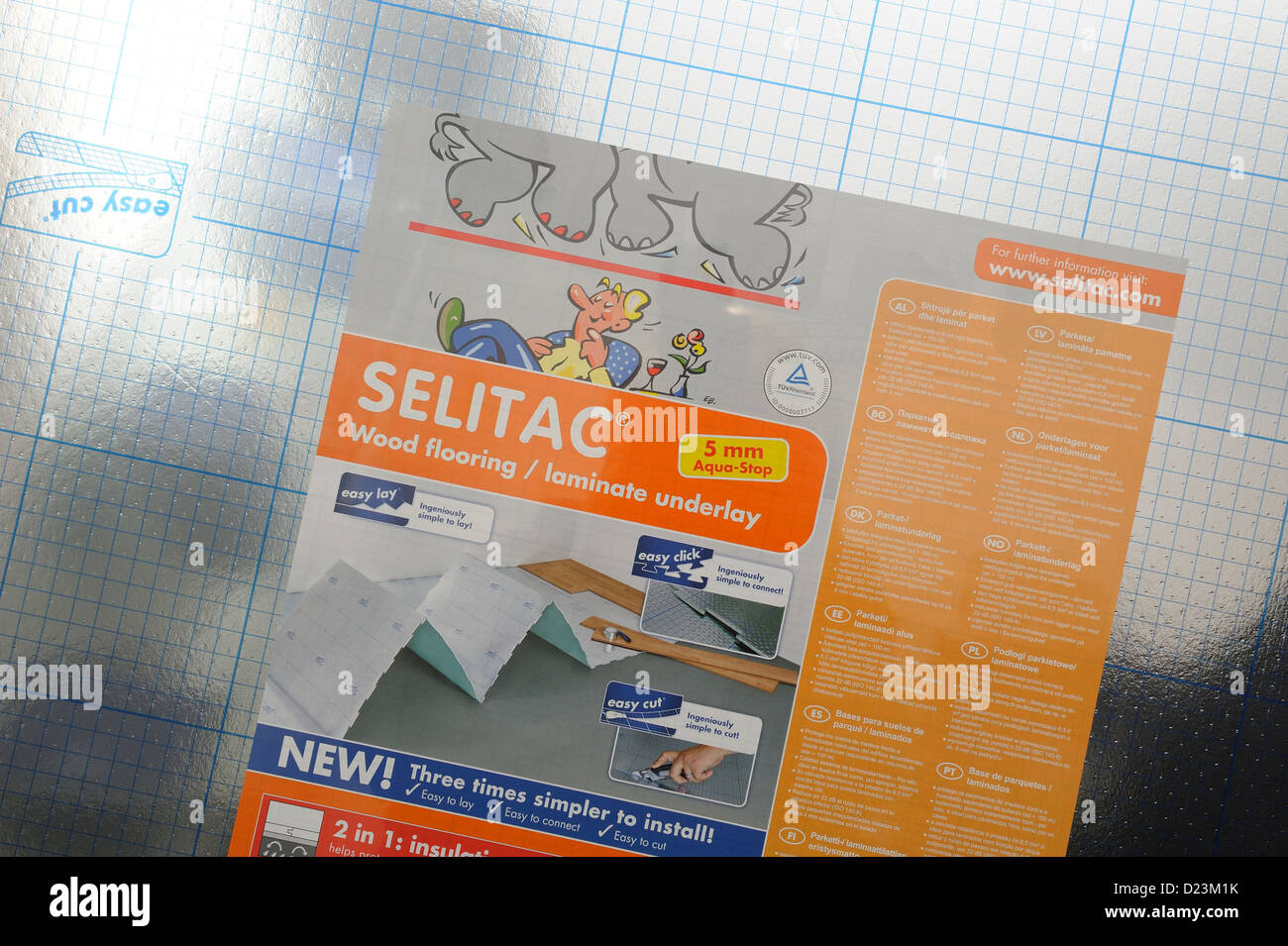 selitac wood flooring laminate underlay Stock Photo - Alamy