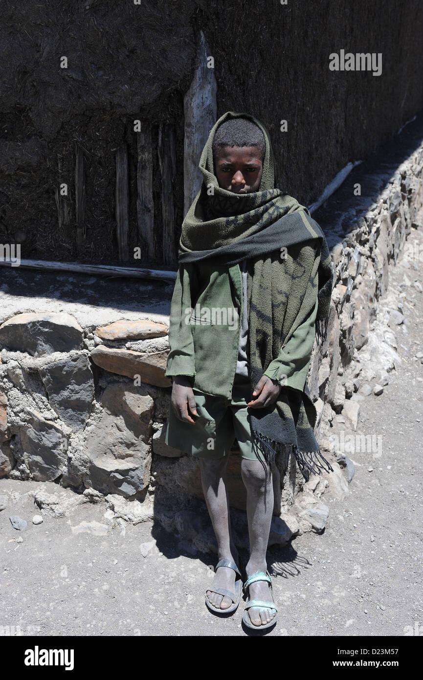 Zala Zembaba, Ethiopia, a goat standing on a football field Stock Photo ...