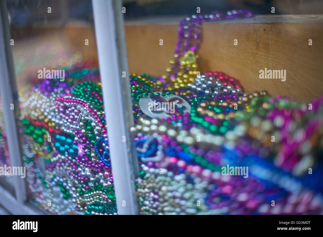 Mardi Gras beads ready for the party Stock Photo - Alamy
