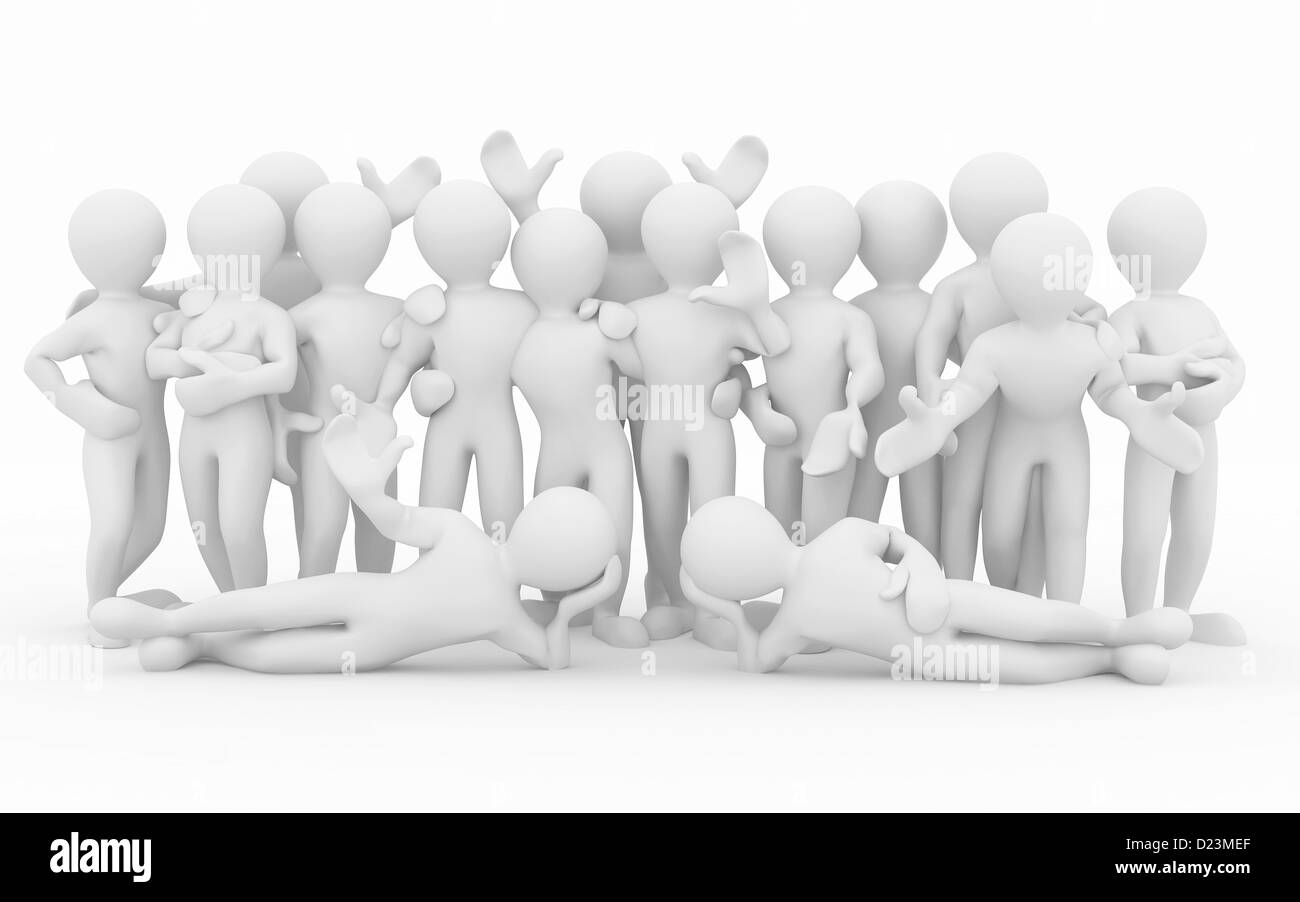 Friendship. Teamwork. Group of people on white isolated background. 3d ...