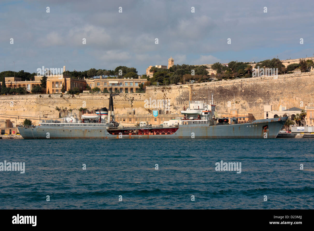 The Russian Navy tanker Lena in Malta Stock Photo - Alamy
