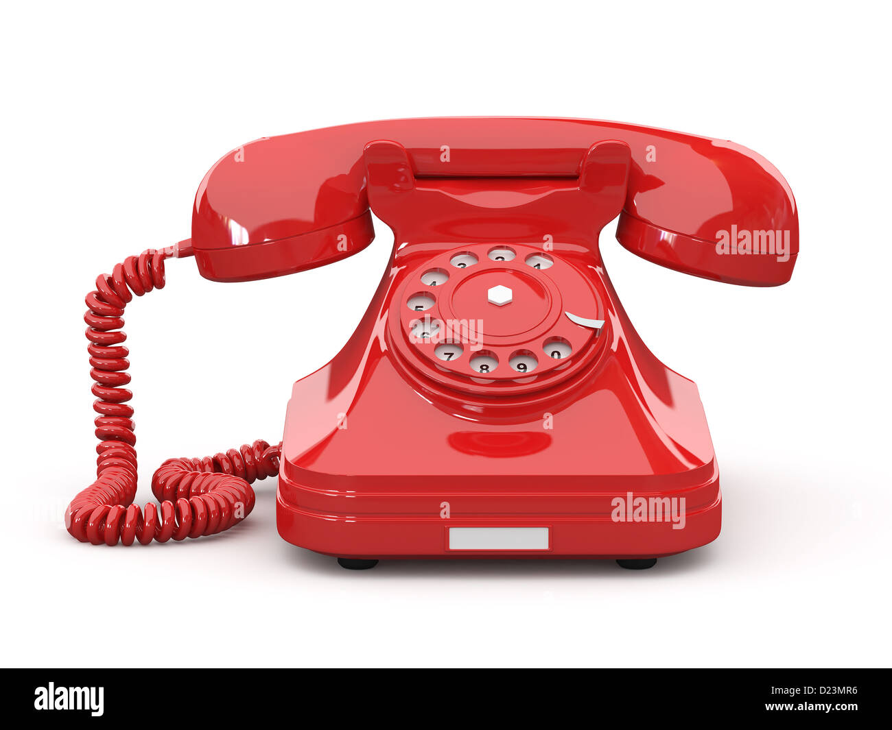 Old-fashioned phone on white isolated background. 3d Stock Photo - Alamy