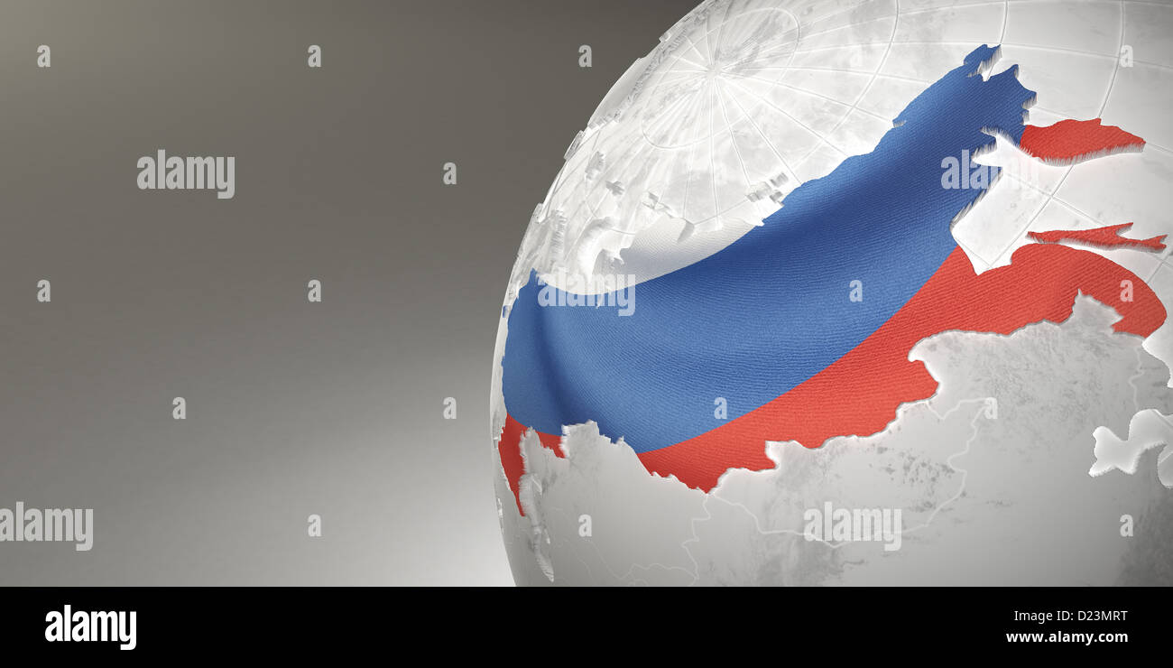 Russia map globe hi-res stock photography and images - Alamy