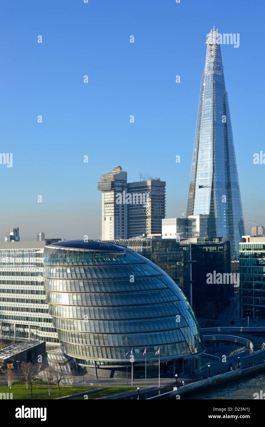 City Hall Guys NHS hospital & Shard landmark skyscraper building on a ...