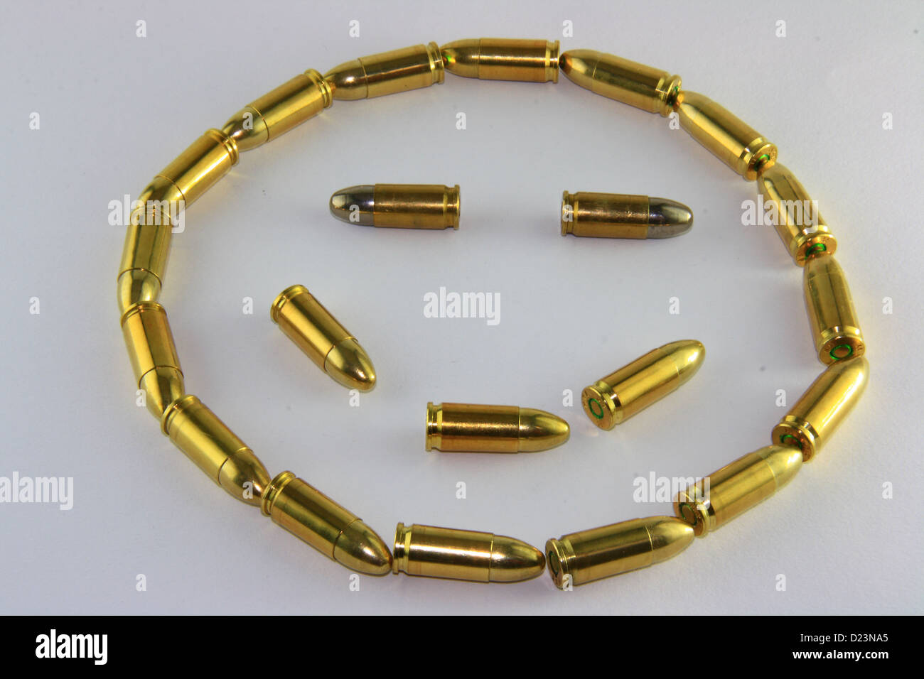 different bullets on white isolated background Stock Photo - Alamy