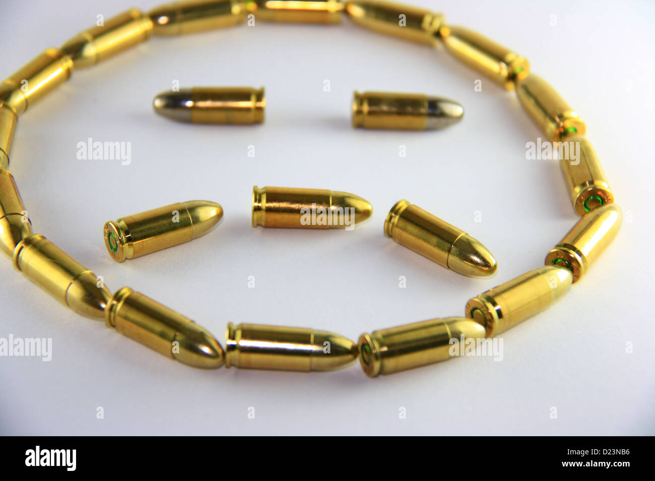 different bullets on white isolated background Stock Photo - Alamy