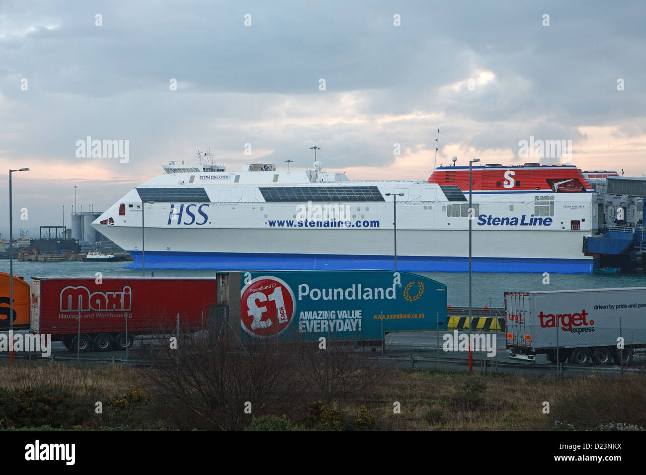 Stena Explorer docked in Holyhead Wales Stock Photo - Alamy