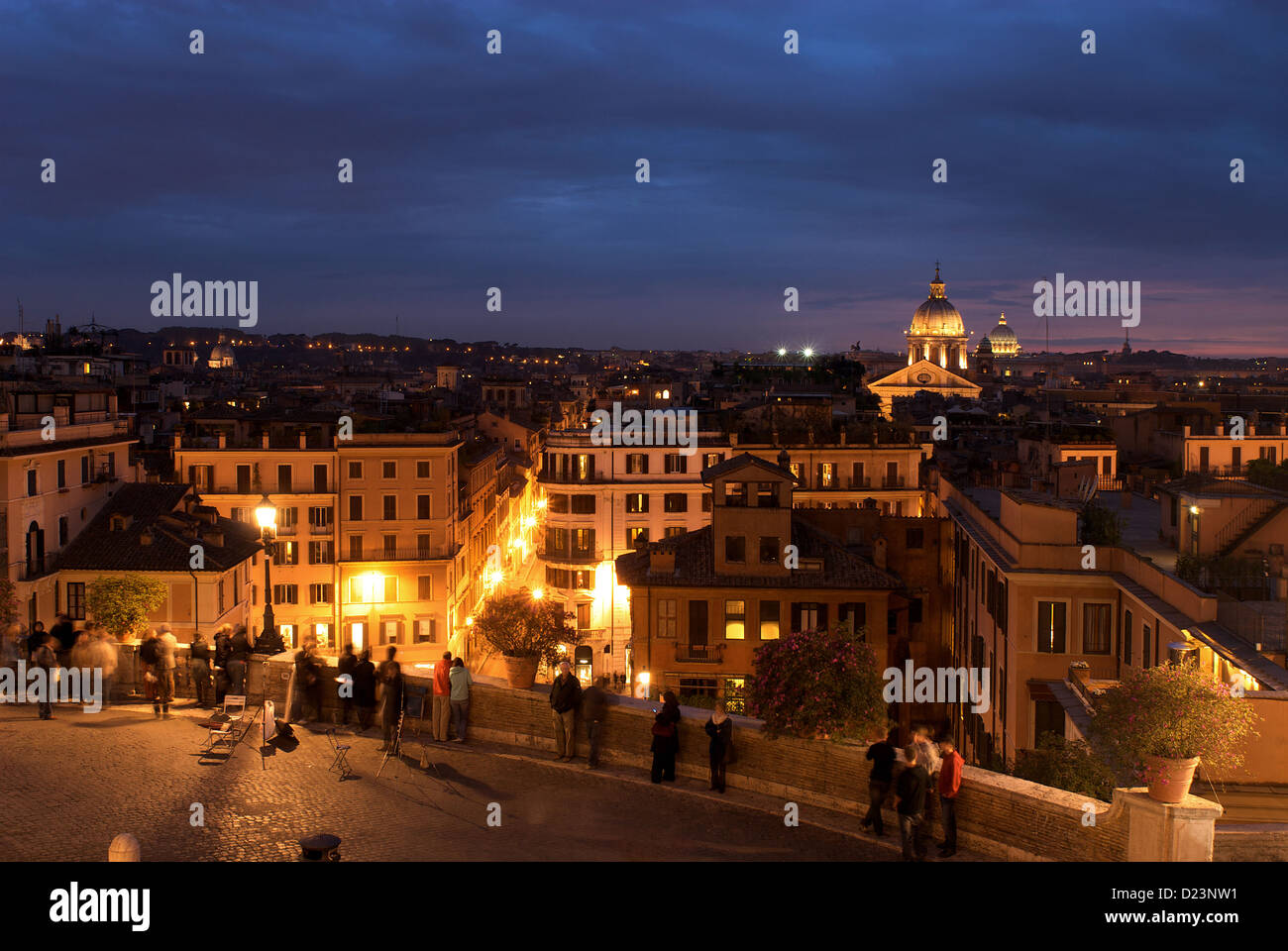 View over rome from the dome of st peters basilica hi-res stock ...