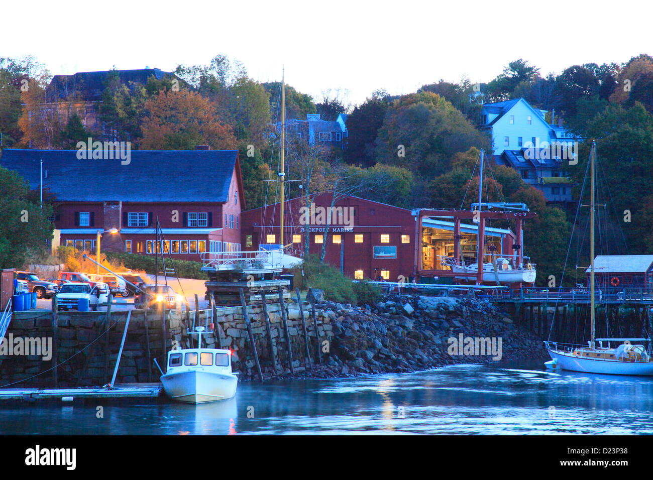 Sunrise at Harbor, Rockport, Maine, USA Stock Photo - Alamy