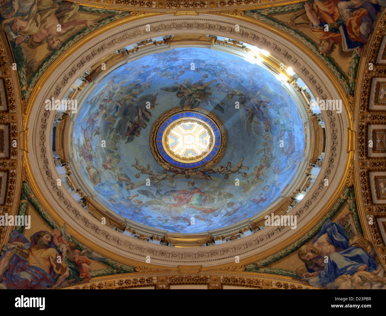 The small dome of Saint Peter's Basilica, part of the iconic structure ...