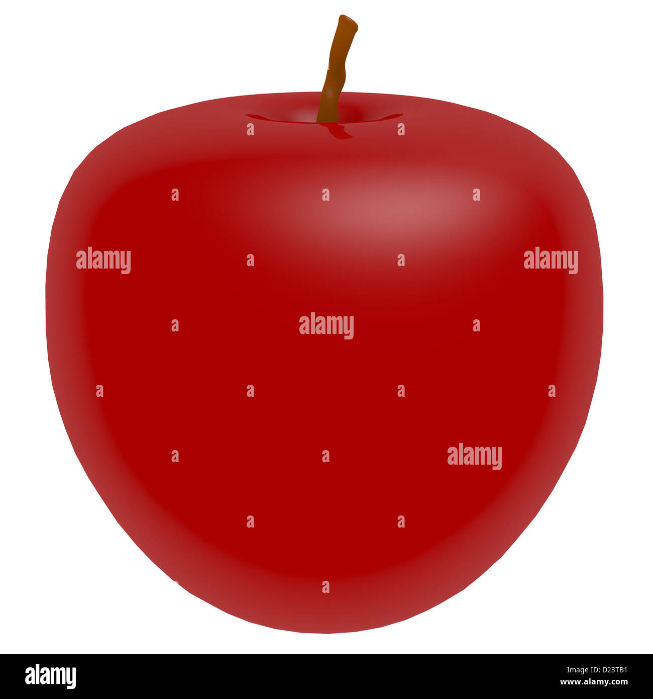 3d Render of a Shiny Red Apple Stock Photo - Alamy