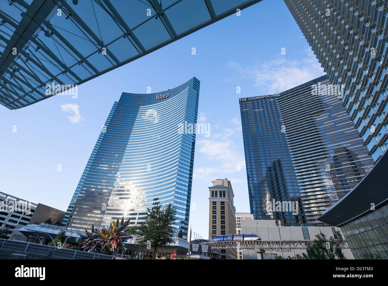 Beautiful view of the Vdara Hotel and Spa located in CityCenter at Las ...