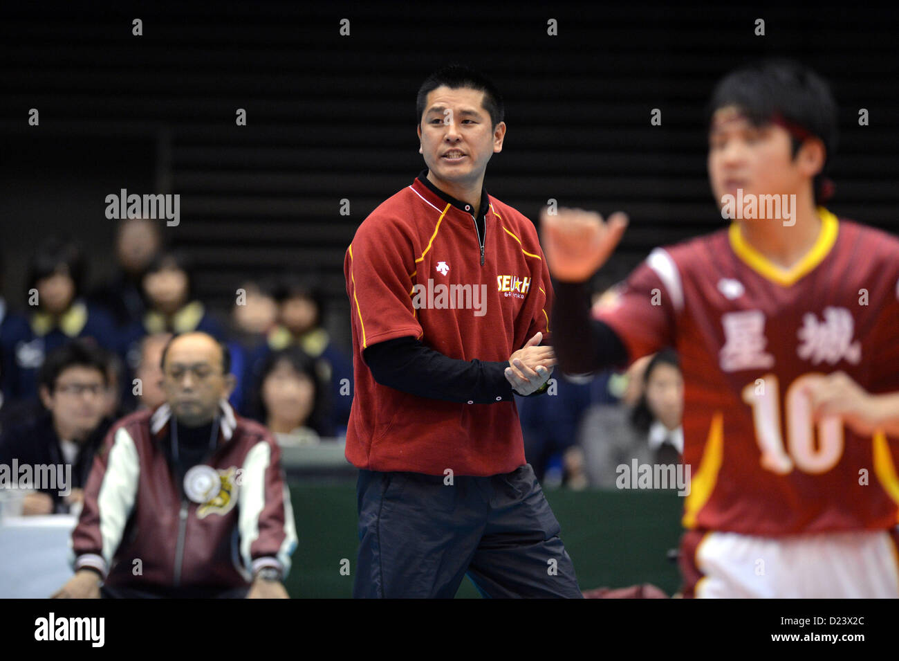 Saitama, Japan. 13th January 2013. Hiroyuki Takeuchi (Seijoh Hight ...