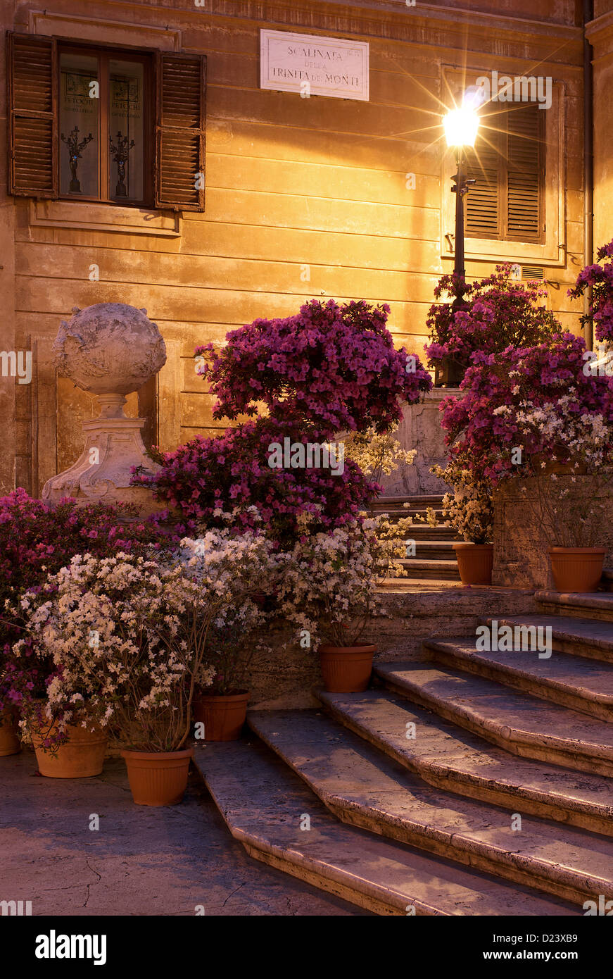 Rome, Italy, flowers on the Spanish Steps Stock Photo - Alamy