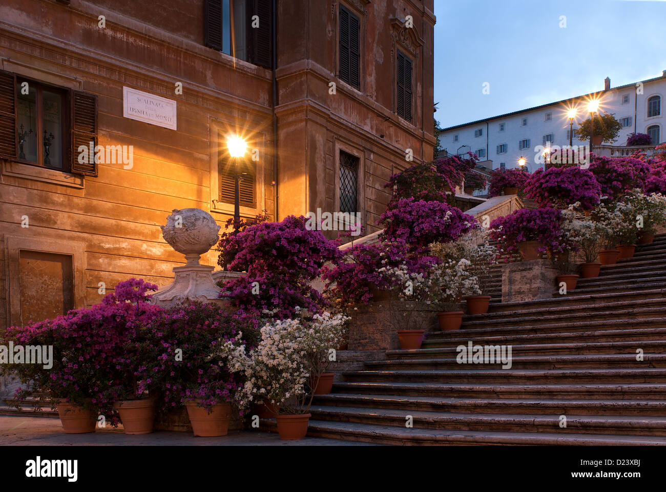 Rome, Italy, flowers on the Spanish Steps Stock Photo - Alamy