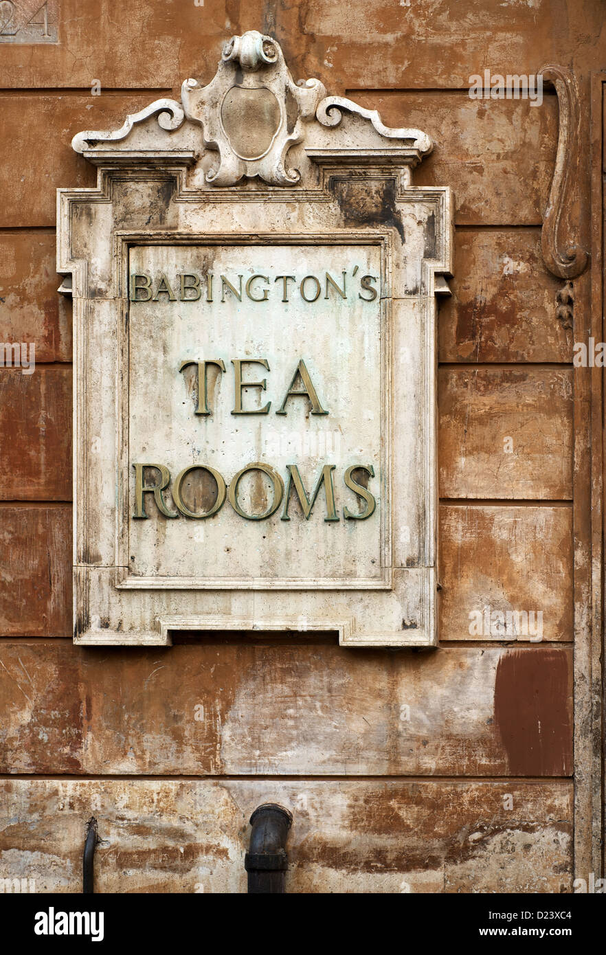 Rome, Italy, the sign of Babington's English Tea Room Stock Photo - Alamy